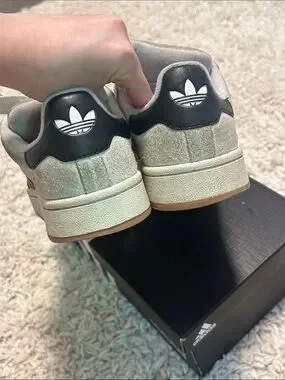 adidas | Shoes | Adidas Campus Suede Sneakers In Gray With Black ...